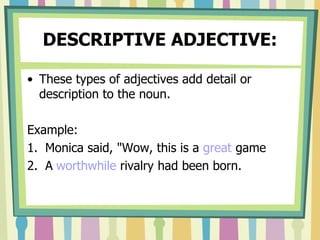 Adjectives | PPTX