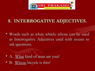 Adjectives - Their Types | PPT