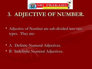 Adjectives - Their Types | PPT