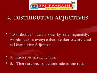 Adjectives - Their Types | PPT