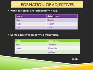 Adjectives | PPTX