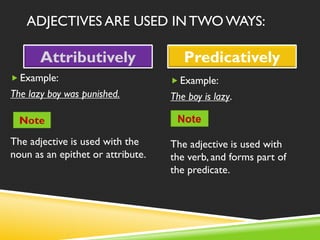 Adjectives | PPTX