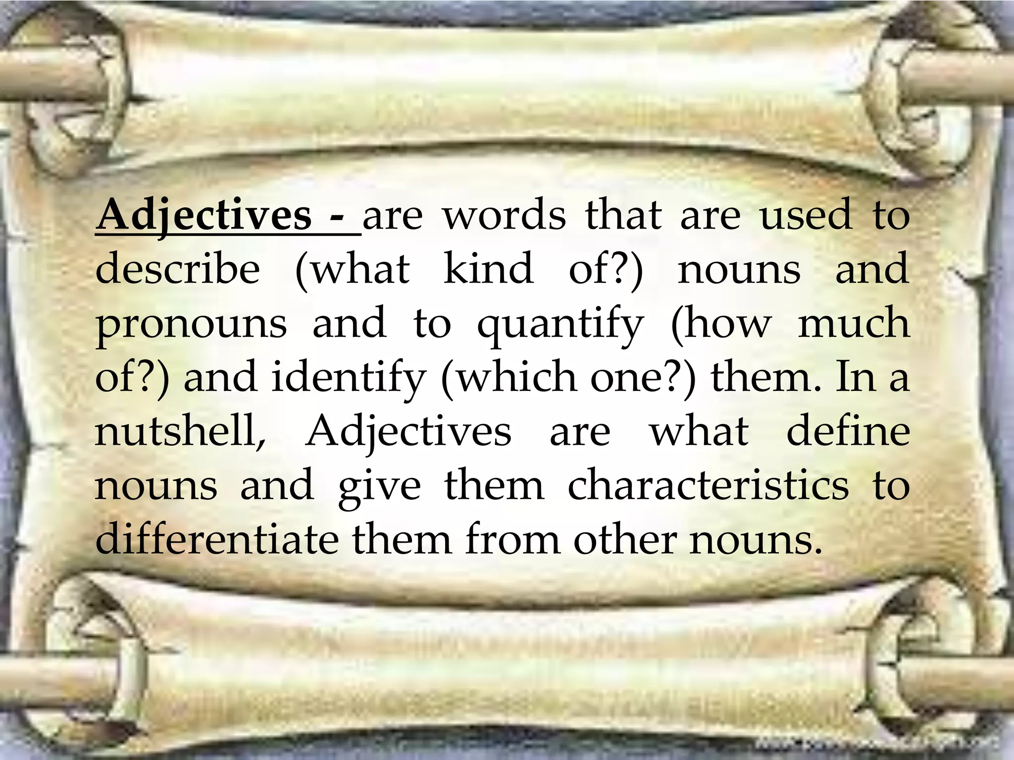Adjectives | PPTX