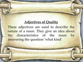 Adjectives | PPTX