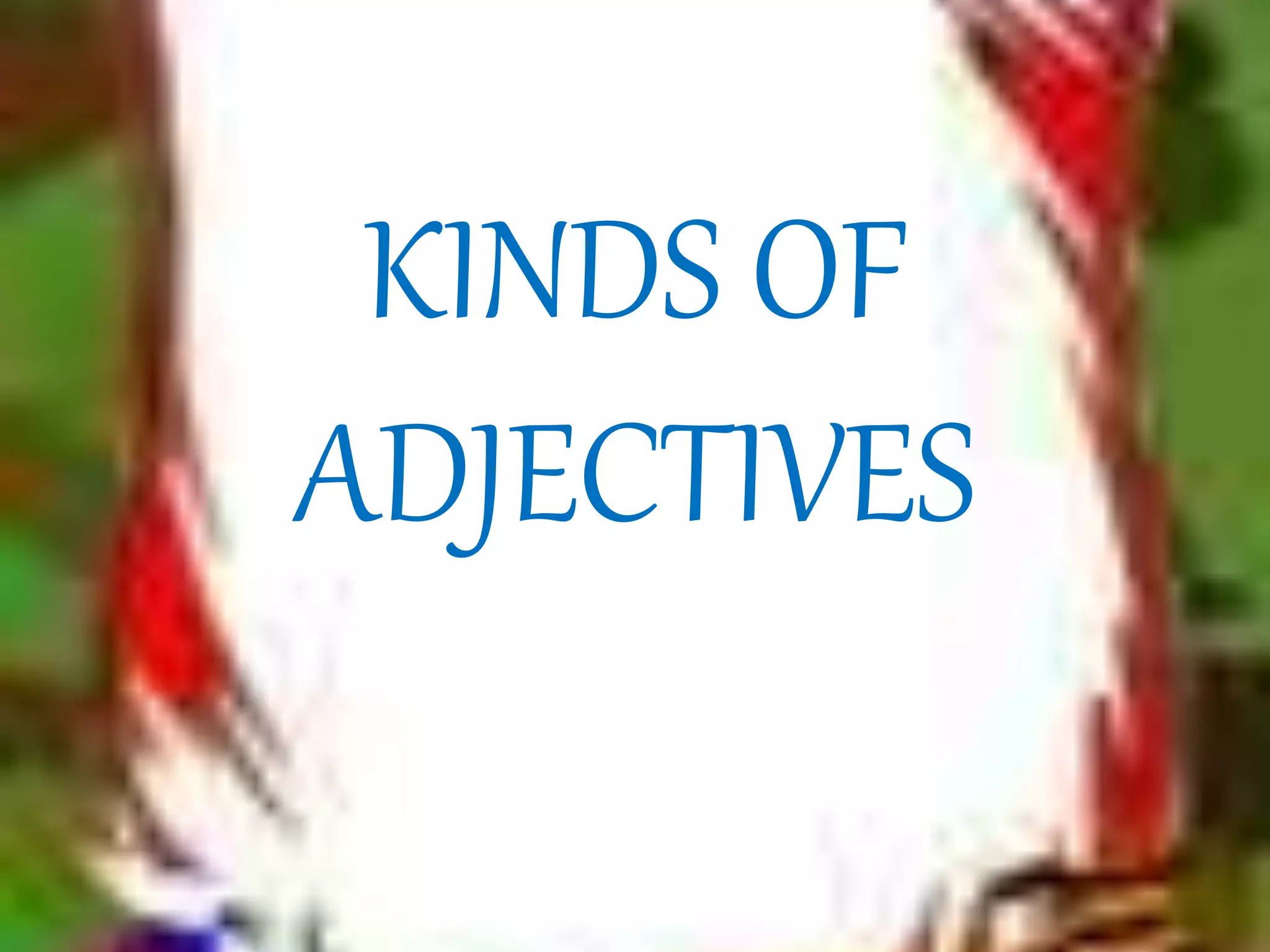 Adjectives | PPTX