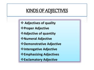 Adjectives | PPTX