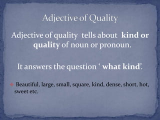 Adjectives | PPTX
