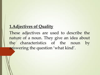 Adjectives | PPTX | Style & Fashion
