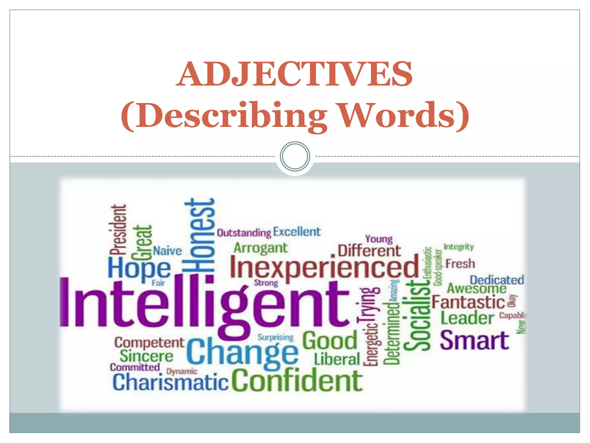 ADJECTIVES Lesson for Grade 2 students | PPTX