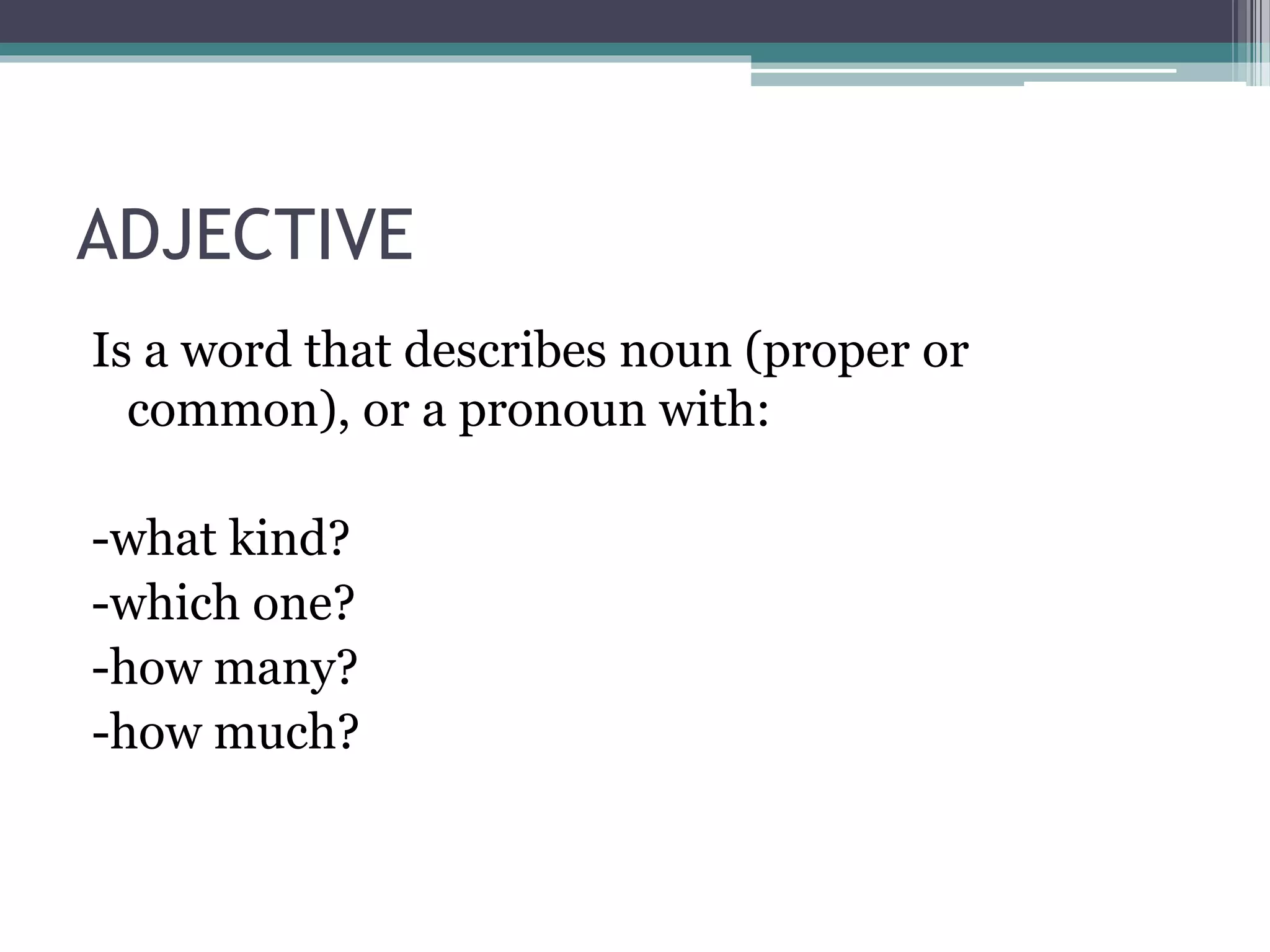 Adjectives | PPTX