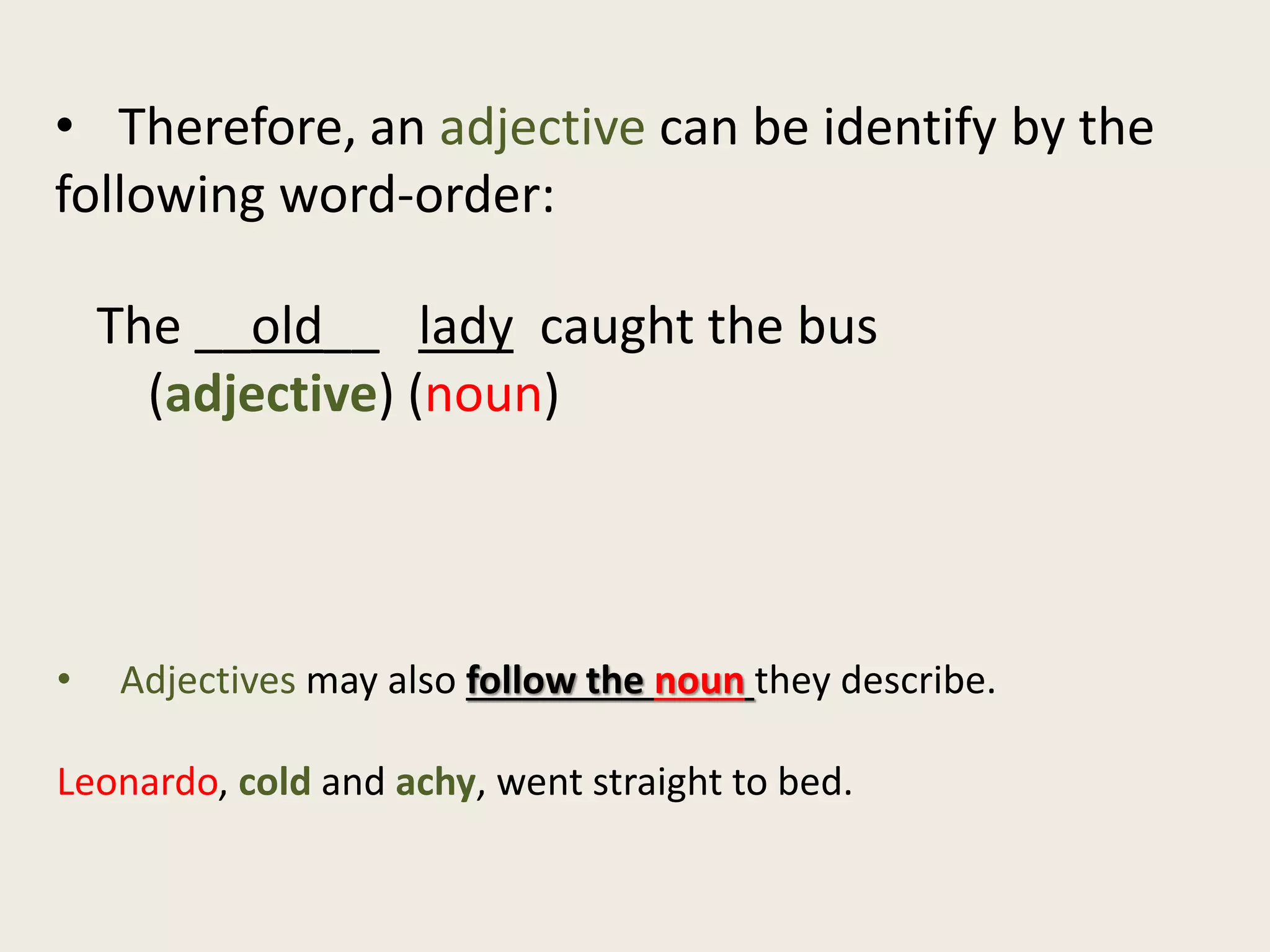 Adjectives | PPTX