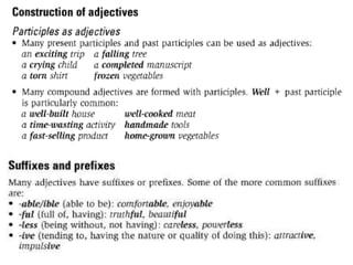 Adjectives (Functions, kinds, and usage) | PPT
