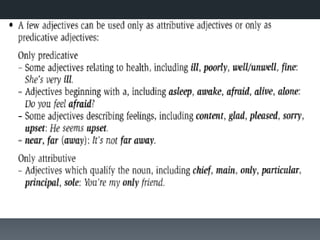 Adjectives (Functions, kinds, and usage) | PPT