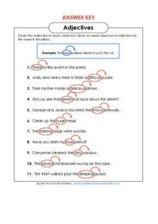 Adjectives Worksheet | DOCX | Food & Drink