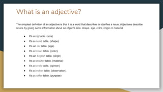 Adjectives | PPT