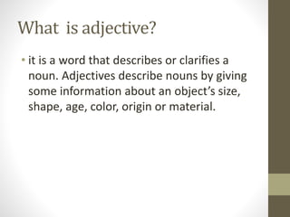 Adjectives | PPTX