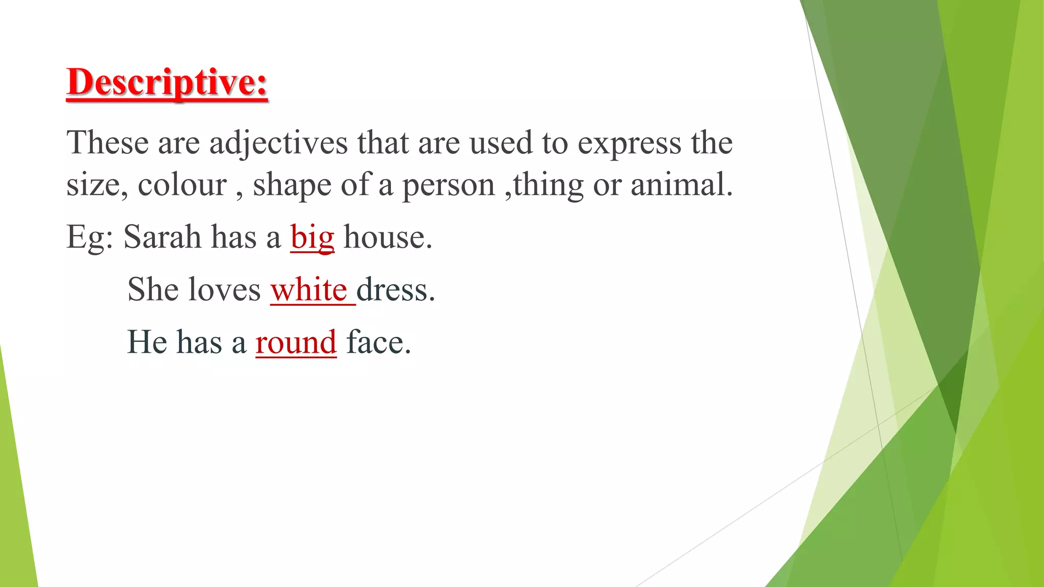 Adjectives | PPTX