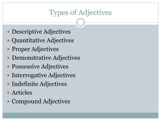 ADJECTIVES | PPTX