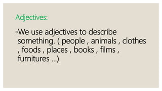 Adjectives | PPTX