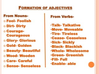 Adjectives :Kinds of Adjectives | PPTX