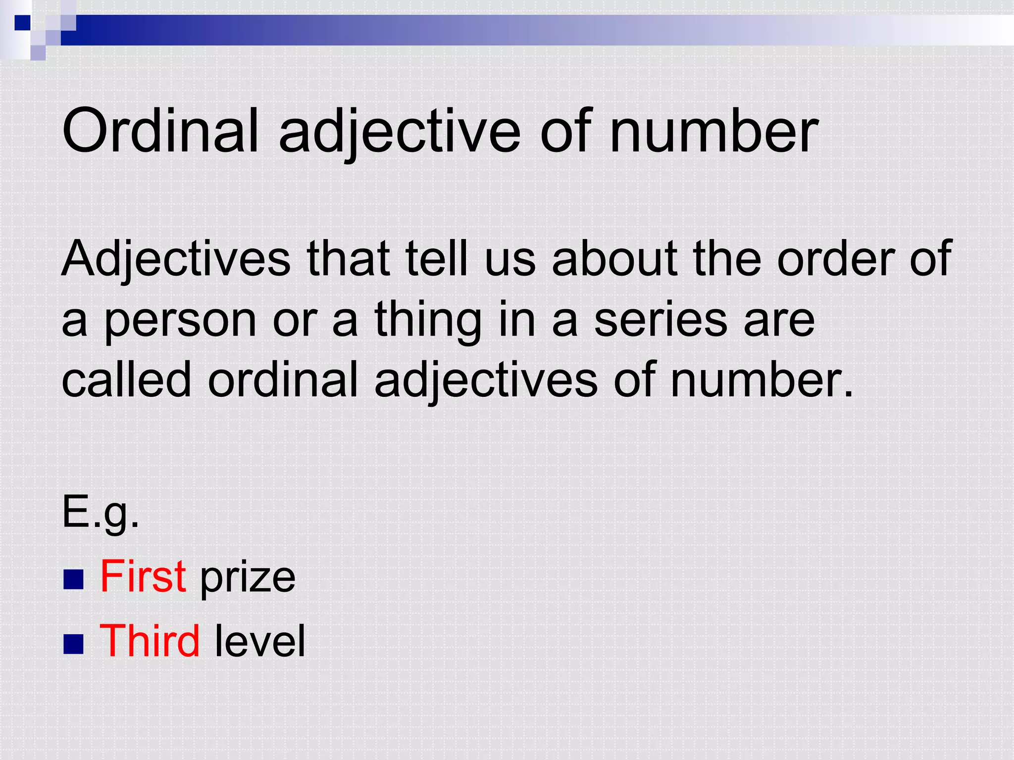 Adjectives, Types of adjectives | PDF