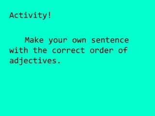 Adjectives | PPTX
