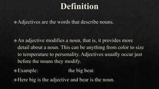 Adjectives | PPTX