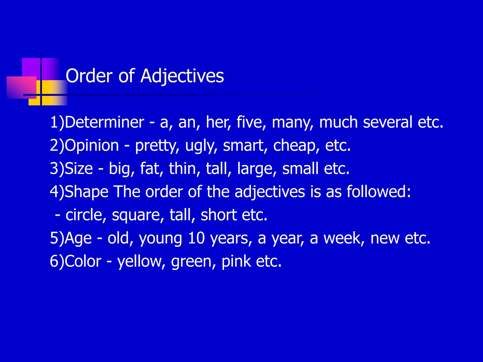 adjectives.ppta djectives quarter 3 for grades-4-6 | PPT