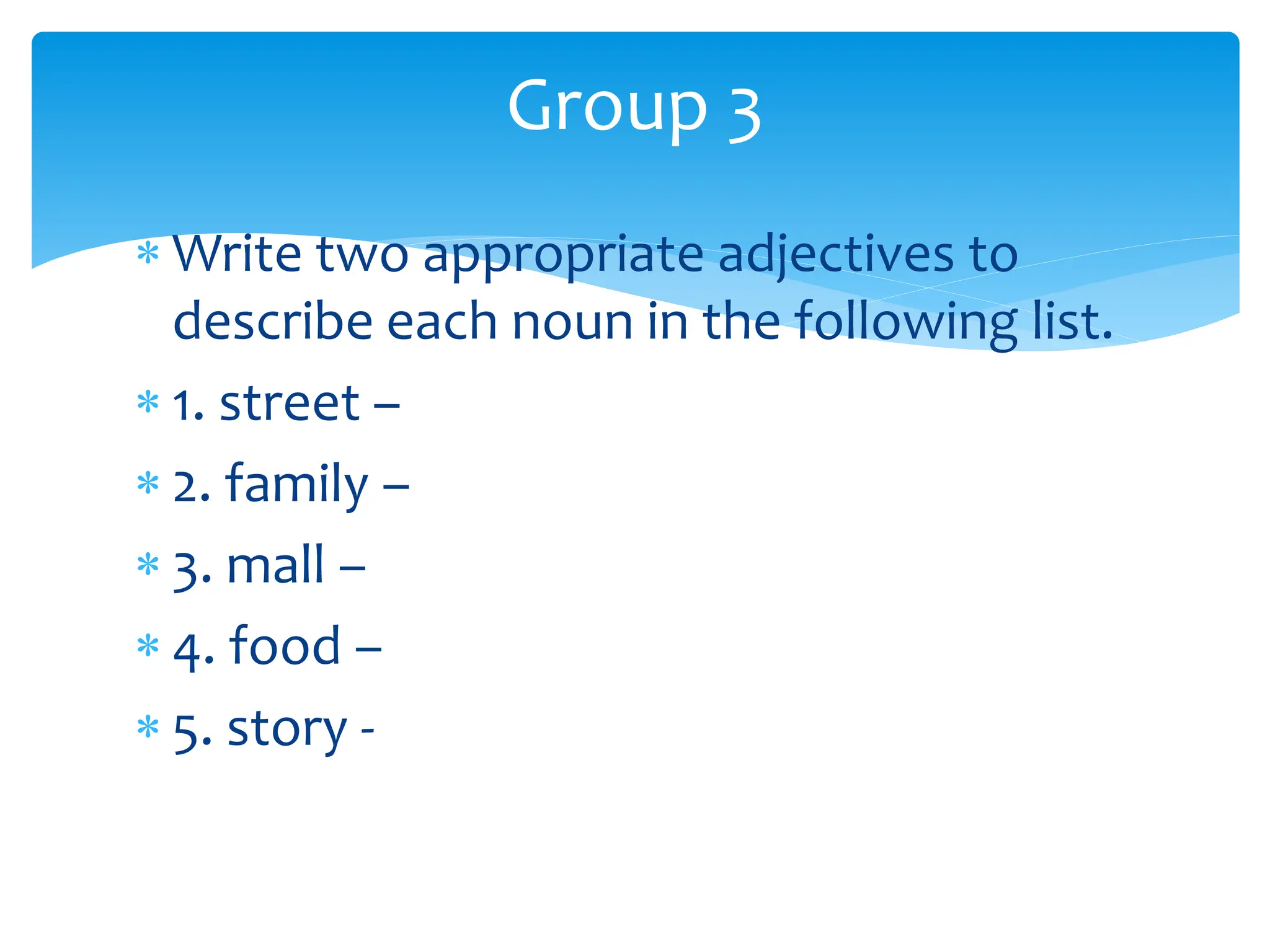 Adjectives PARTS OF SPEECH ADJECTIVES .pptx