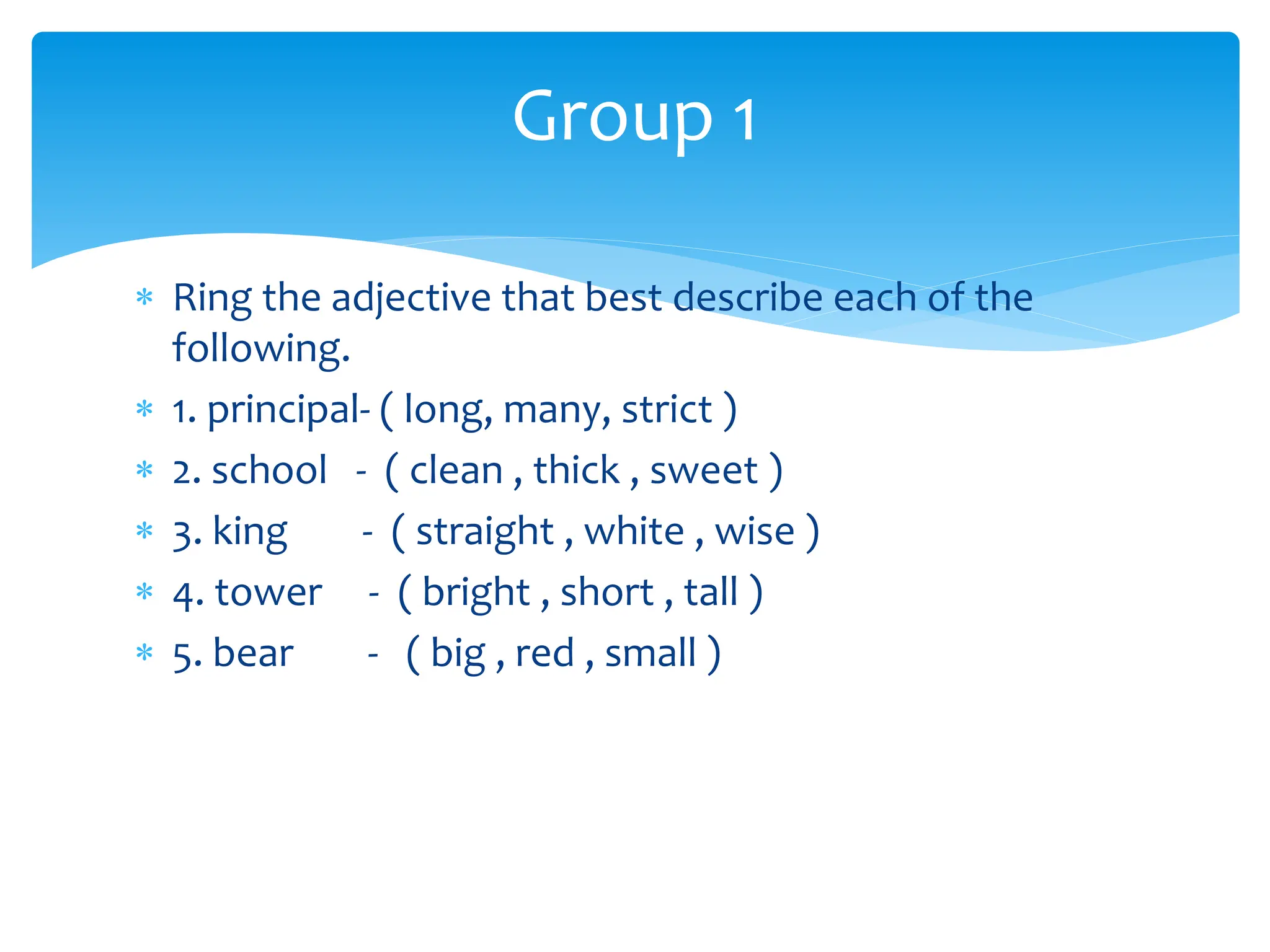 Adjectives PARTS OF SPEECH ADJECTIVES .pptx