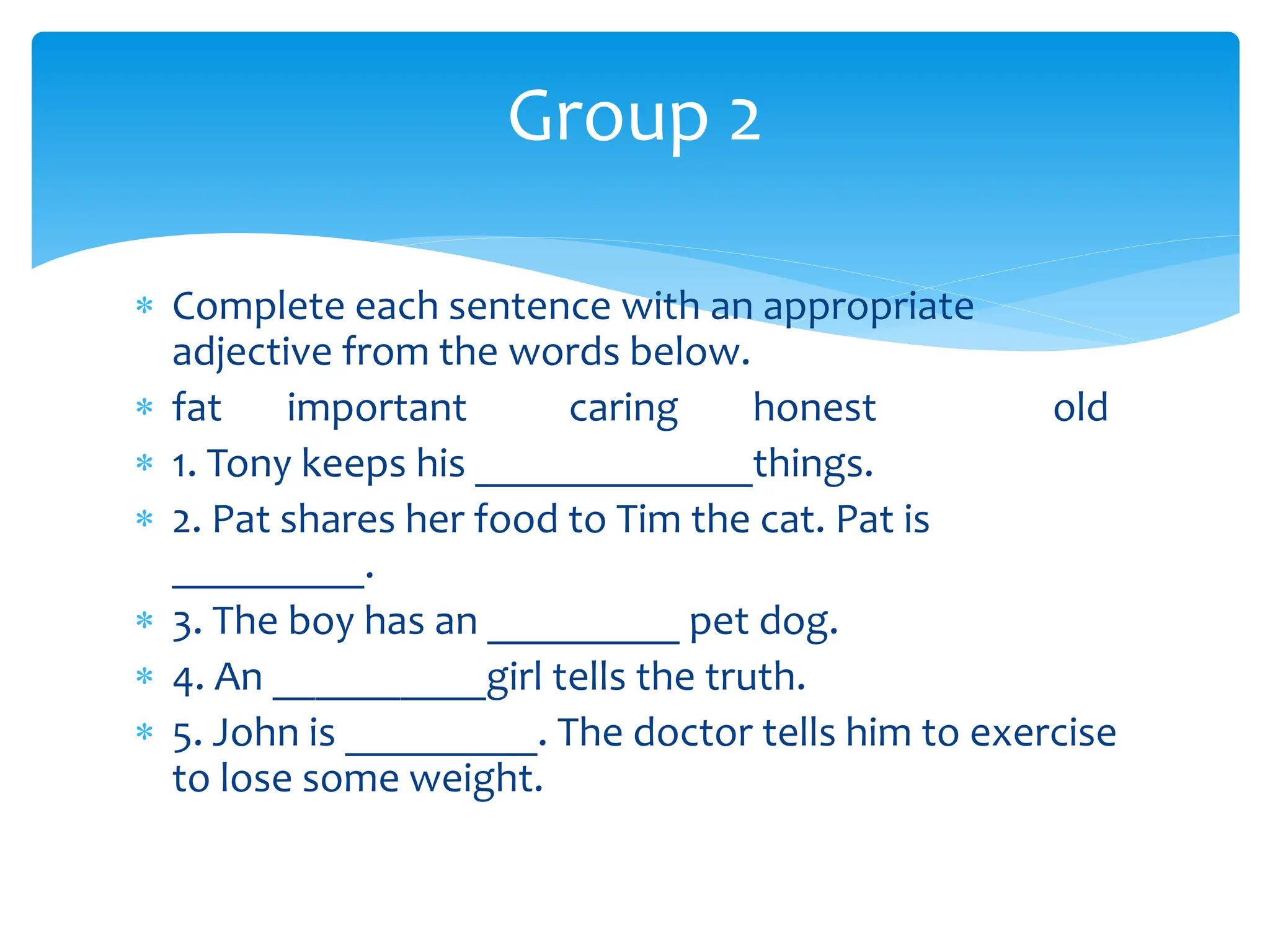 Adjectives PARTS OF SPEECH ADJECTIVES .pptx
