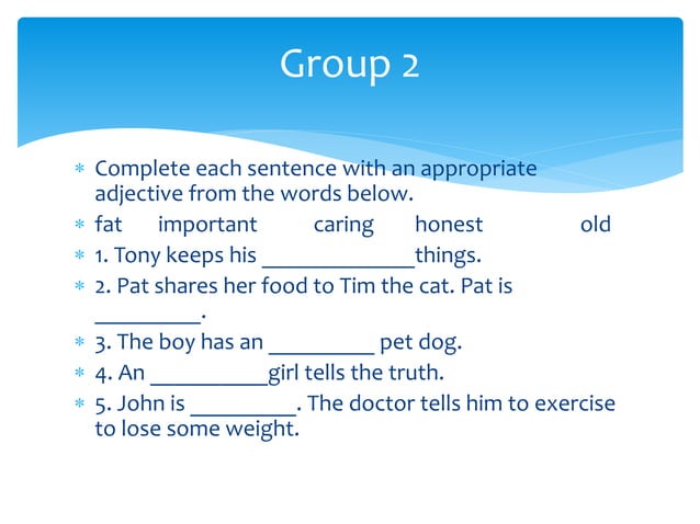 Adjectives PARTS OF SPEECH ADJECTIVES .pptx