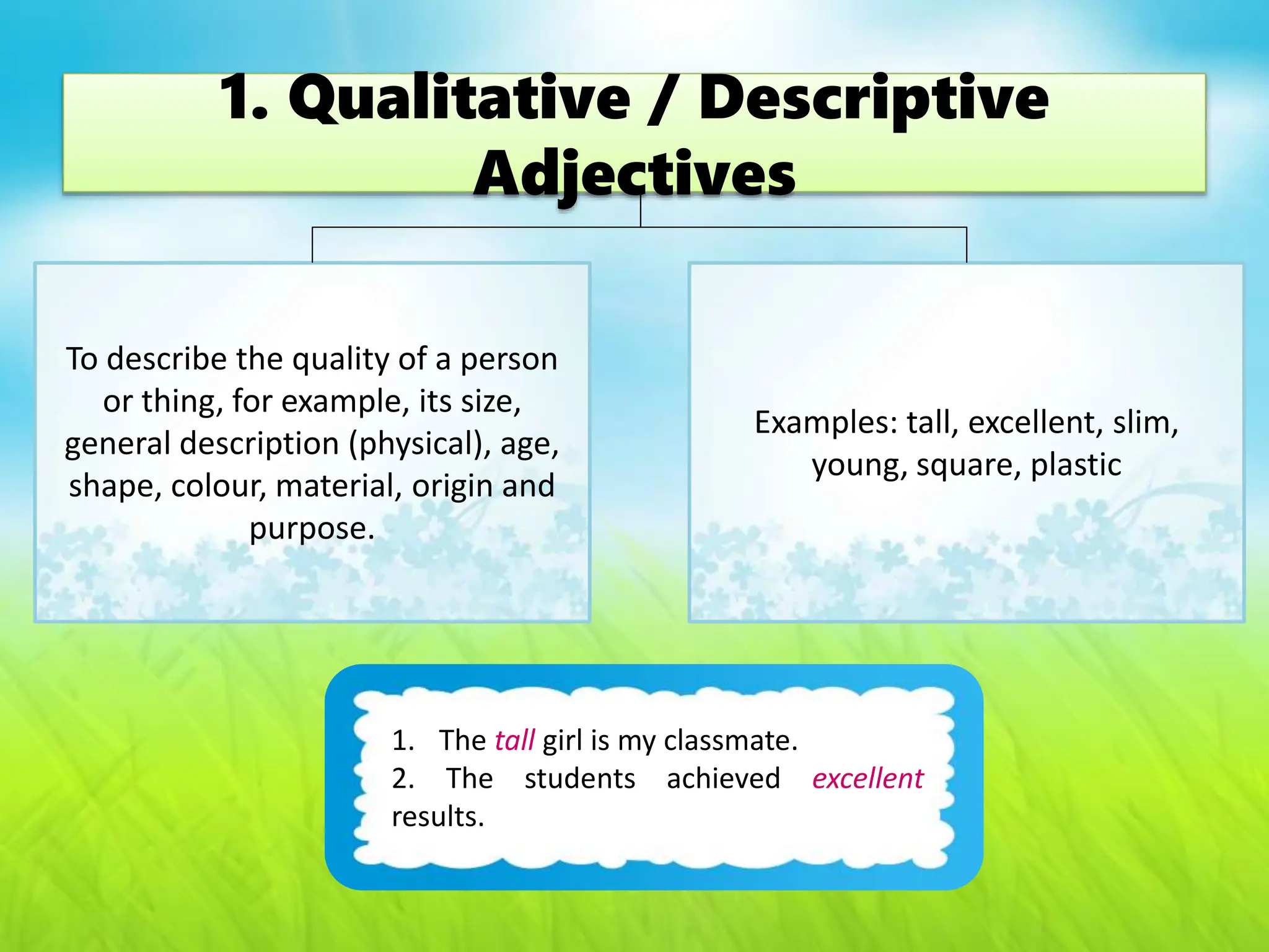 ADJECTIVES PRESENTATION FOR SECOND GRADE.pptx