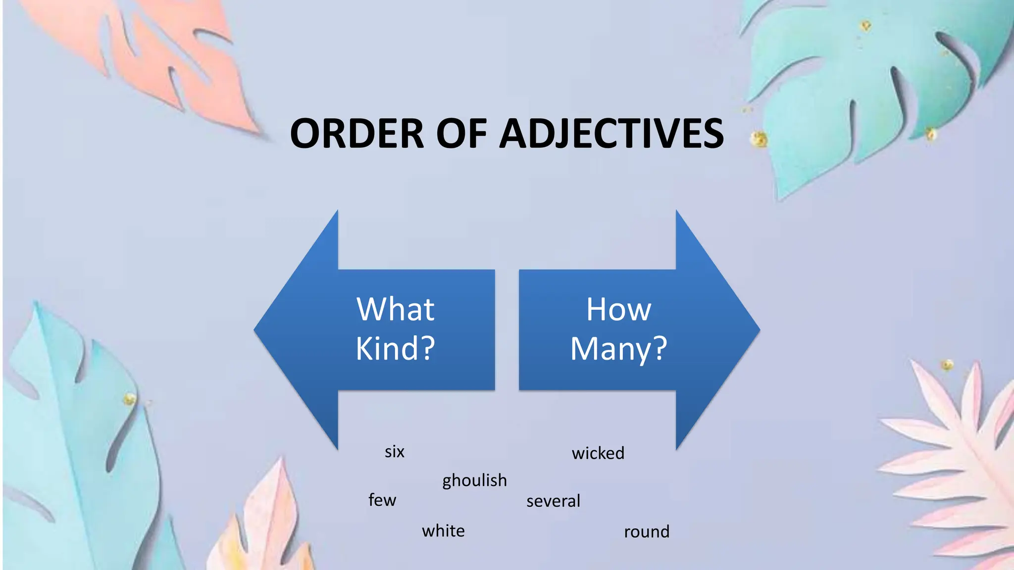 Adjectives presentation, definition and its types | PPTX | Style & Fashion