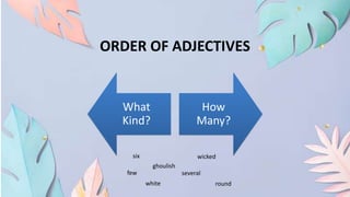 Adjectives presentation, definition and its types | PPT