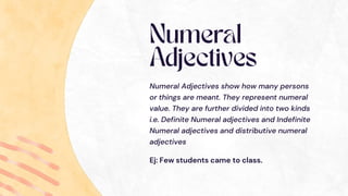 Adjectives presentation, definition and its types | PPTX | Style & Fashion