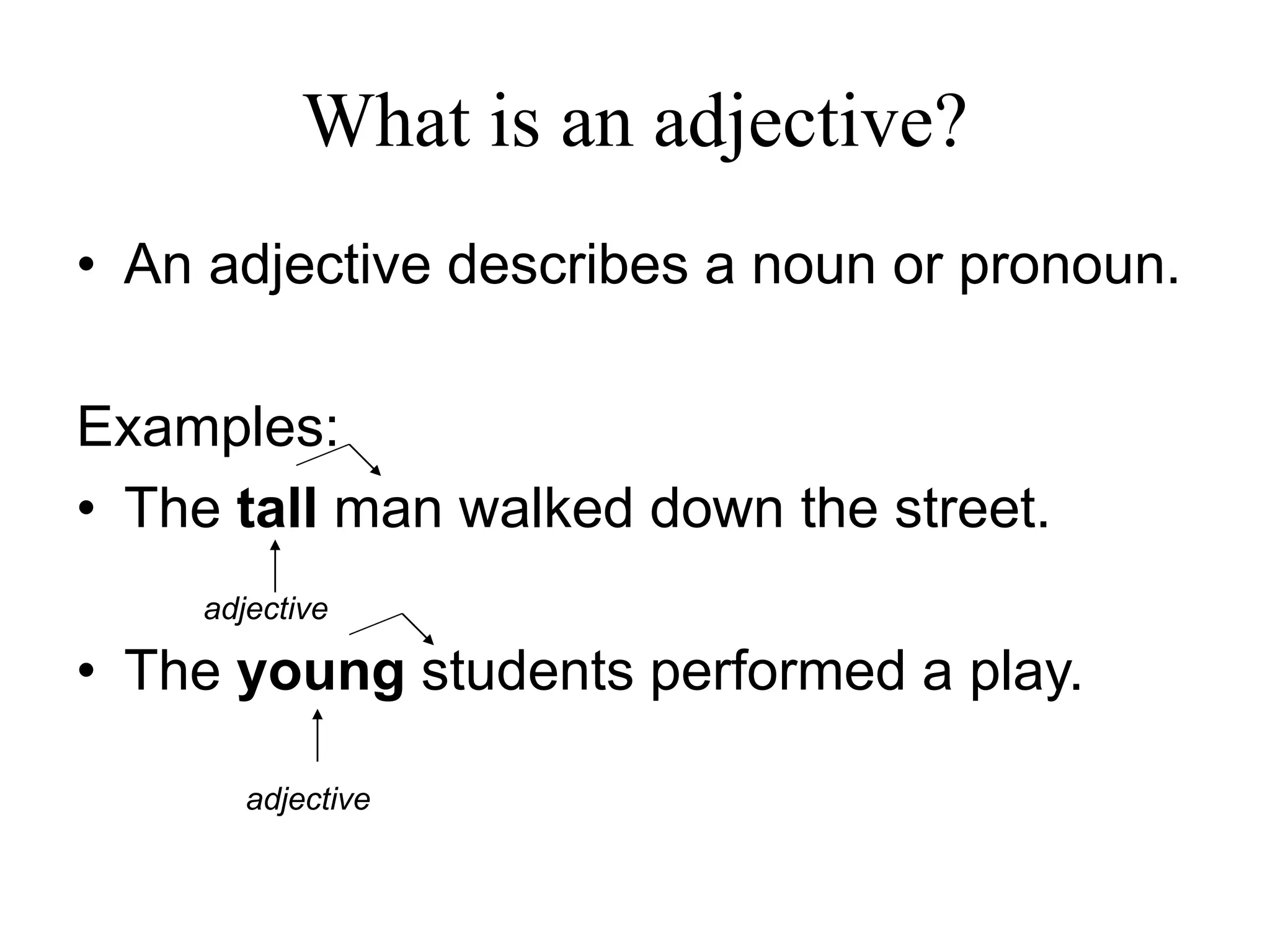 identifying adjectives for english grade 3 | PPT