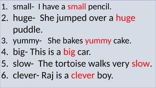 Grade 1 English - Grammar Adjectives.pptx