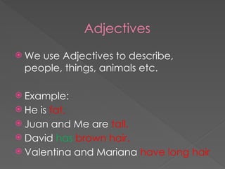Adjectives use presentation for english beginners | PPTX