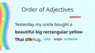 It is about adjective and the order of adjective | PPTX