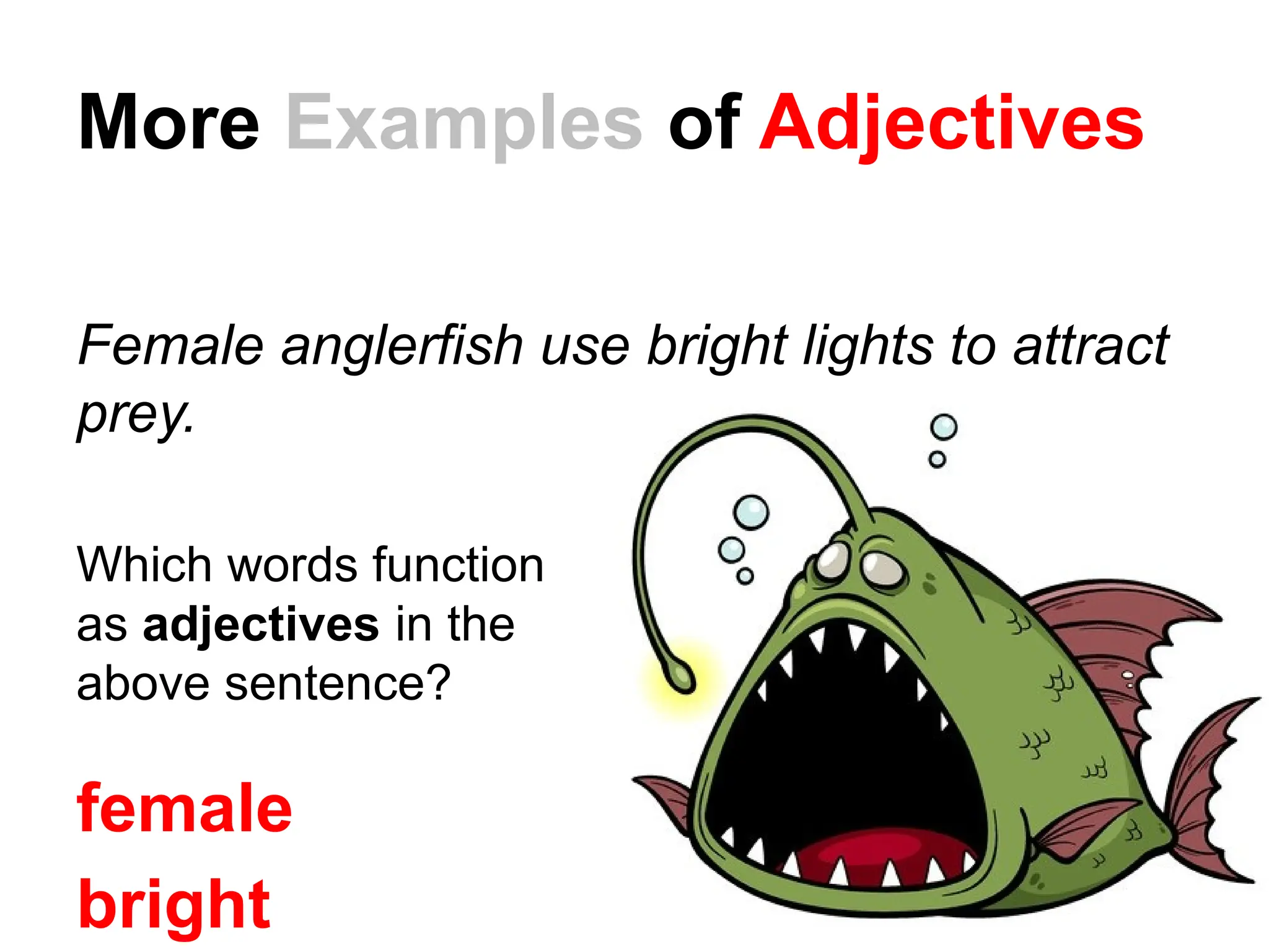 adjectives power point presentation Ereading | PPTX