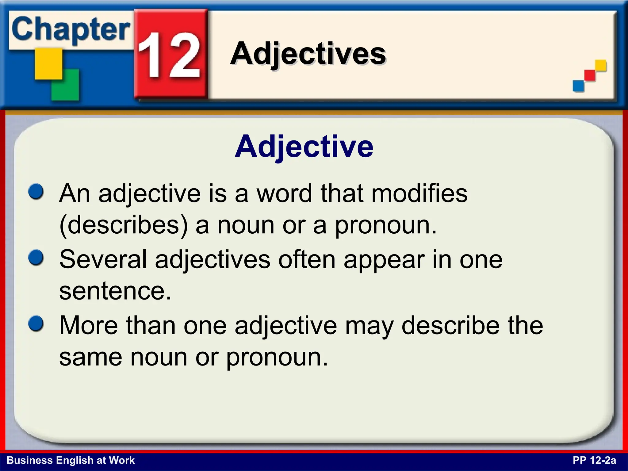 adjectives.ppt Grammar lesson beneficial | PPT