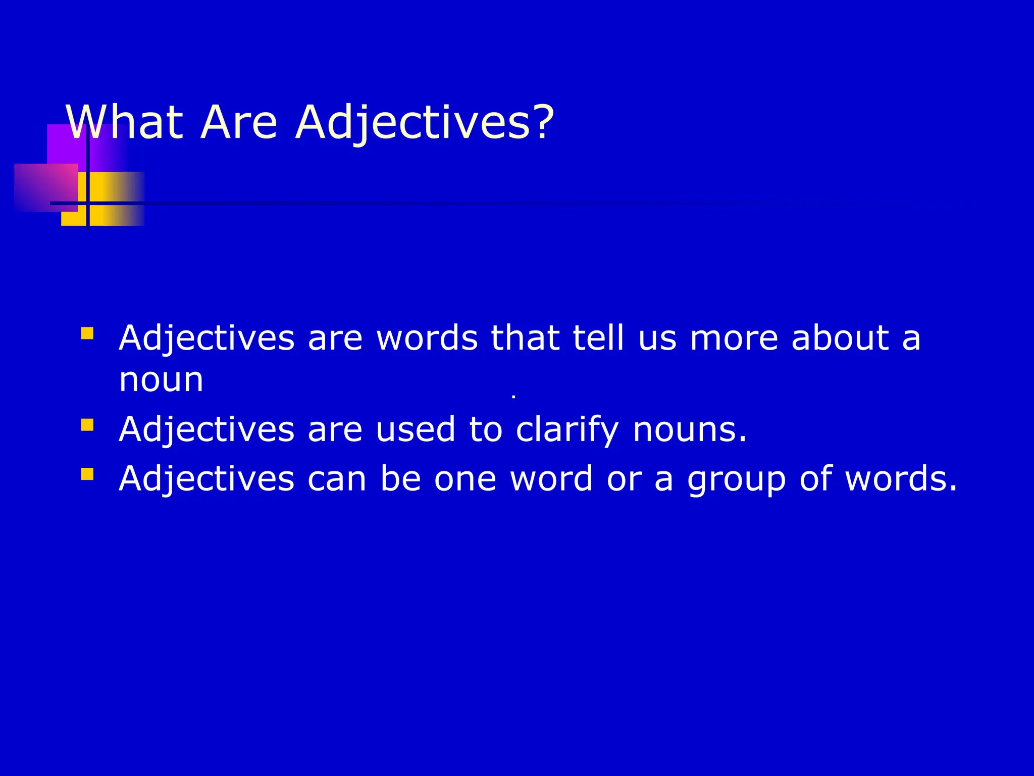 adjectives definition and examples.ppttttttttttttttttttttttttttt | PPT