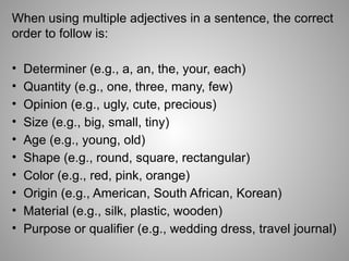 adjectives.pptxdhjdhfkjdisjdkkjdndhshysjs | PPTX