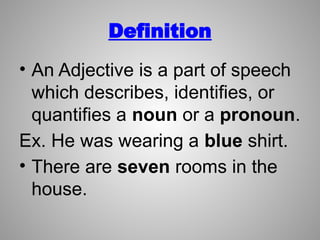 adjectives.pptxdhjdhfkjdisjdkkjdndhshysjs | PPTX