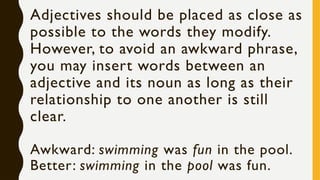 ALL ABOUT ADJECTIVES THATY YOU CAN USE IN TEACHING ENGLISH | PPT