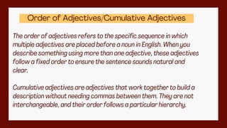 STRUCTURE OF ENGLISH. Midterm adjective | PPT