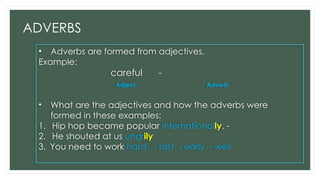 ADJECTIVES explicación en ingles sobre el tema | PPTX
