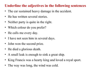 adjectives.ppt Spoken english with example | PPT