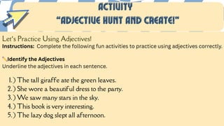 What is adjectives all about and what they are importants, etc. | PDF